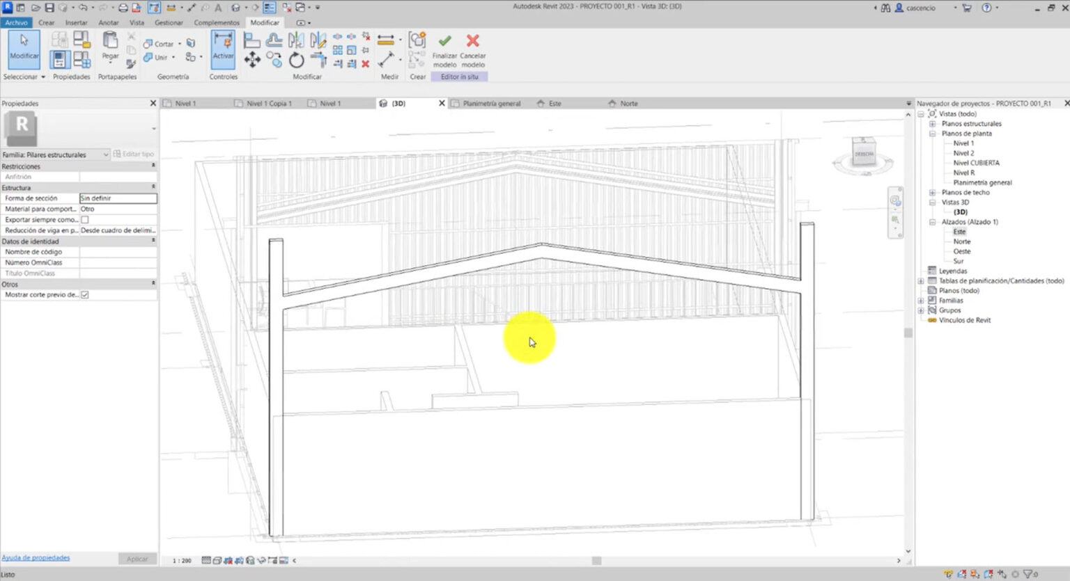 Modelamiento armazón estructural – IBIM