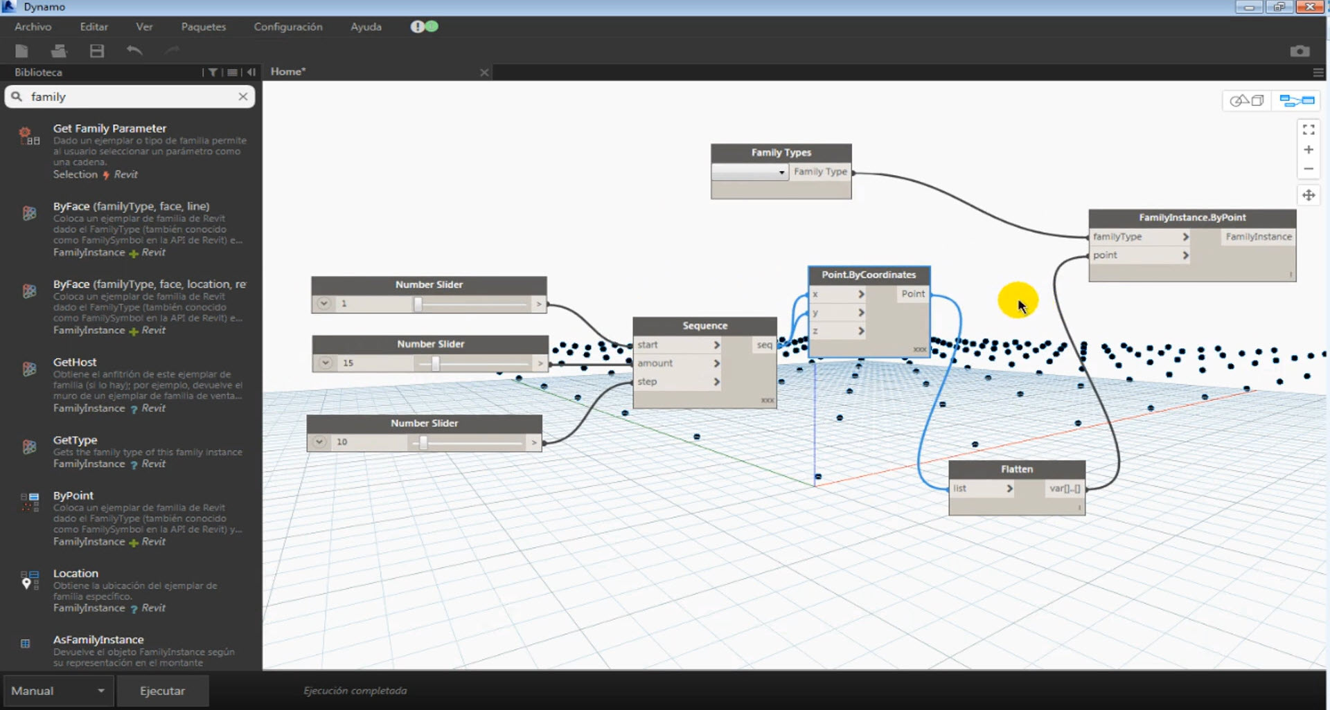 Autocad – Dynamo – Revit – distribución de objetos – IBIM