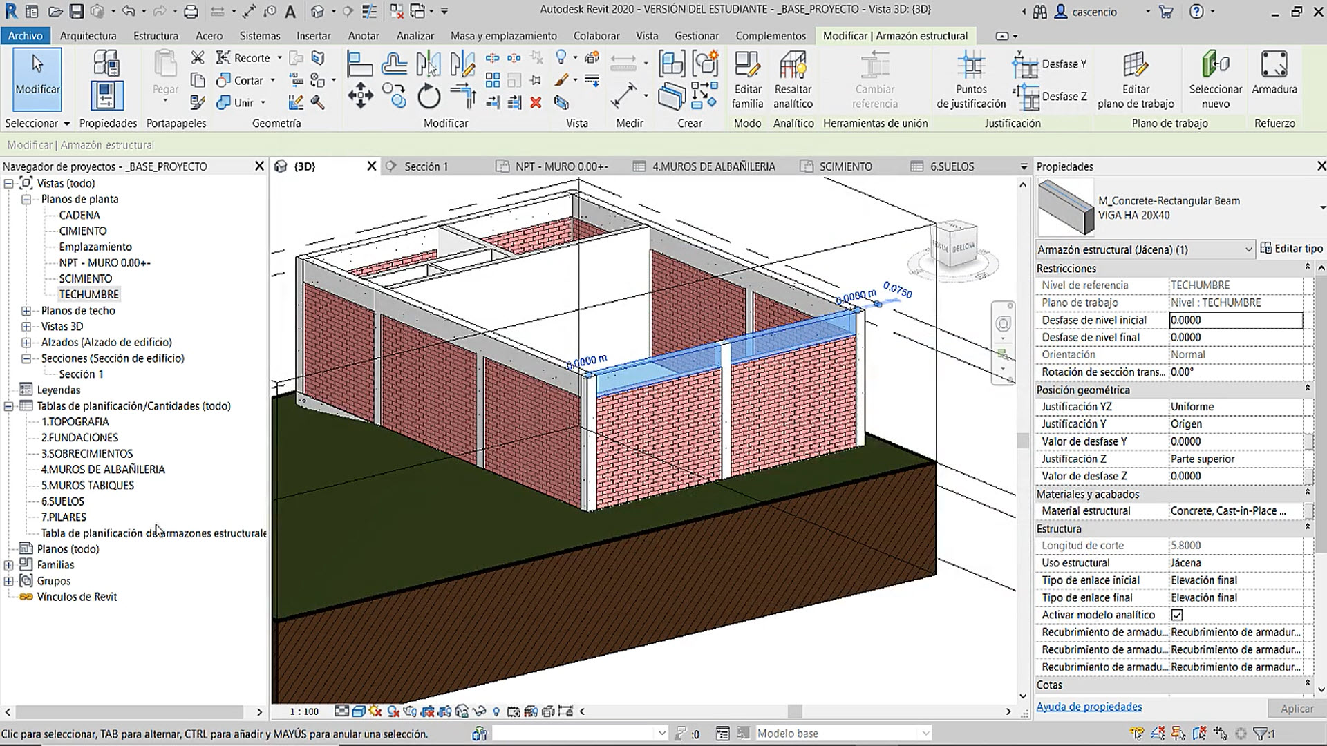Modelado y cubicación Vigas – IBIM