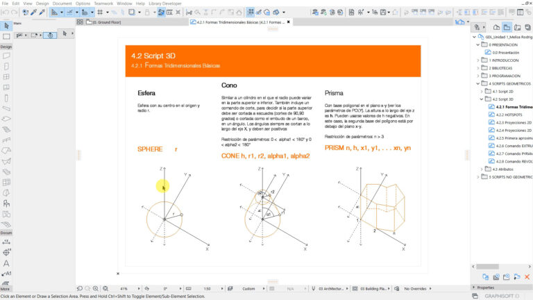 Script 3D, Formas de Dibujo 3D – IBIM